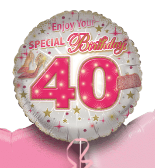 40th Birthday Balloons - Helium Balloon Gift Delivery UK