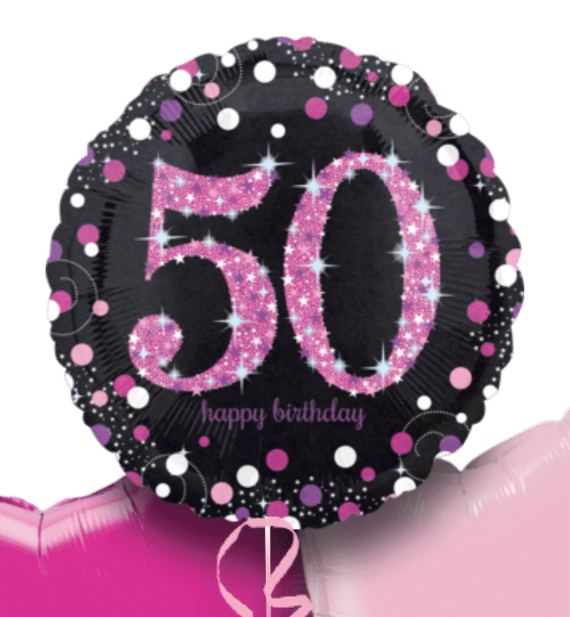 50th Birthday Balloons - Helium Balloon Gift Delivery UK