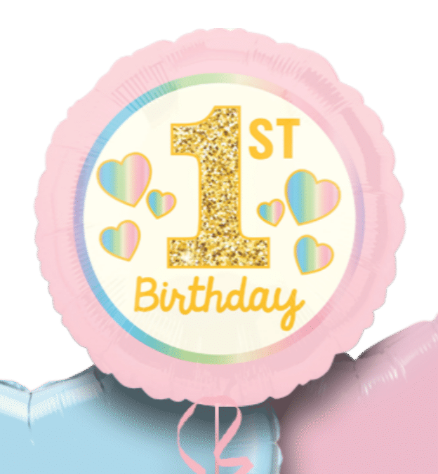 1st Birthday Balloons - Helium Balloon Gift Delivery UK