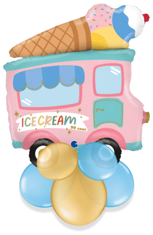 Retro IceCream Van Balloon Delivery - Balloon Monkey